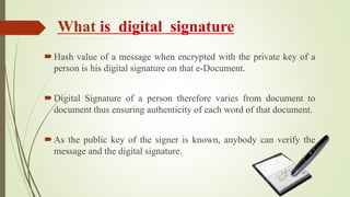 Seminar ppt on digital signature | PPT