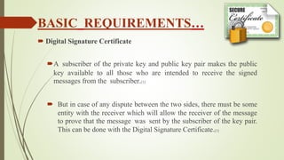 Seminar ppt on digital signature | PPTX