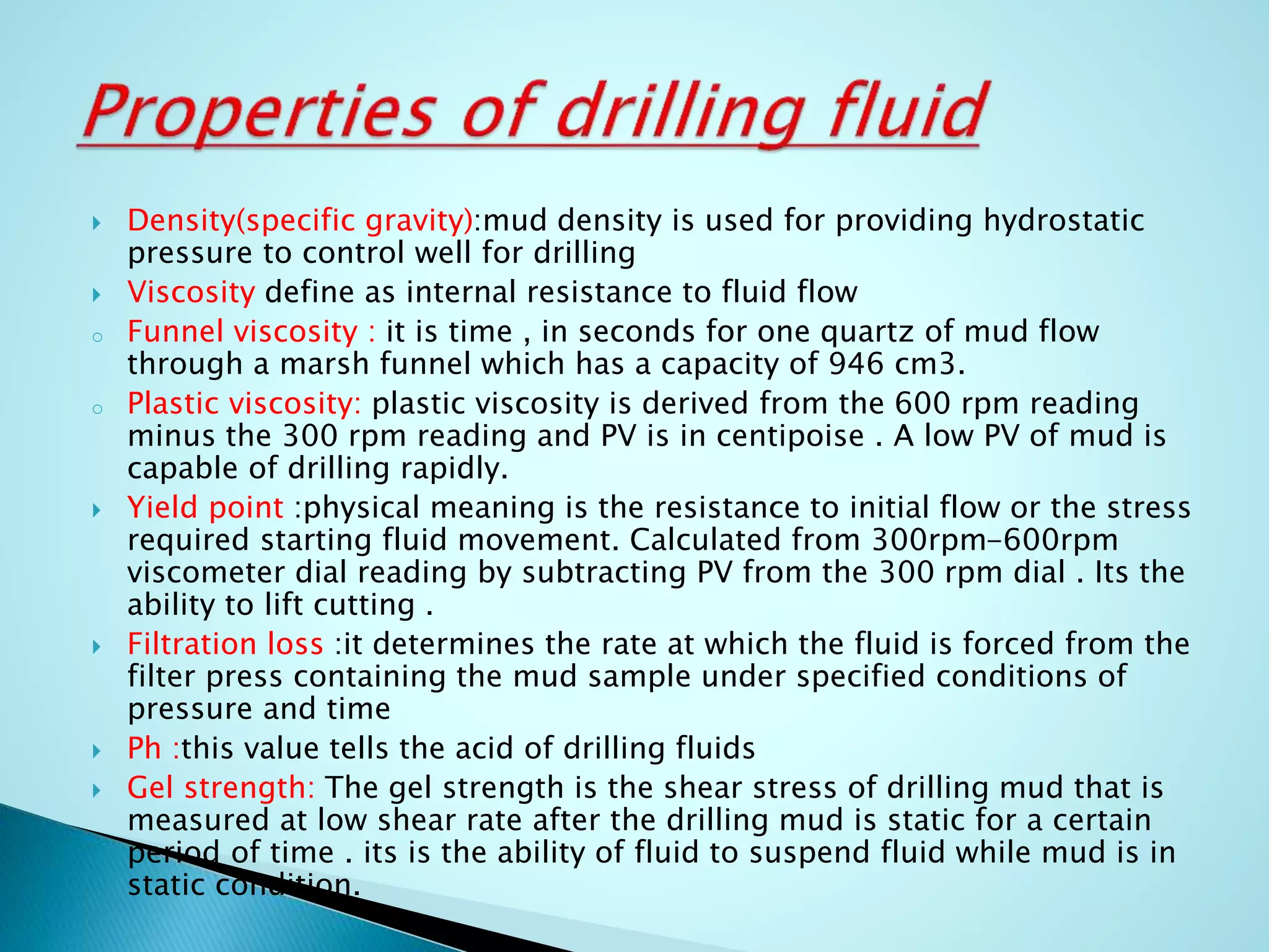 drilling fluids and its rheology | PPTX