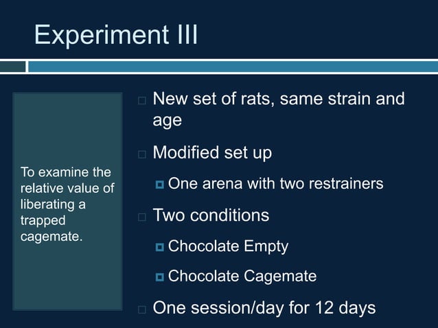 Empathy and Pro-Social Behavior in Rats | PPT
