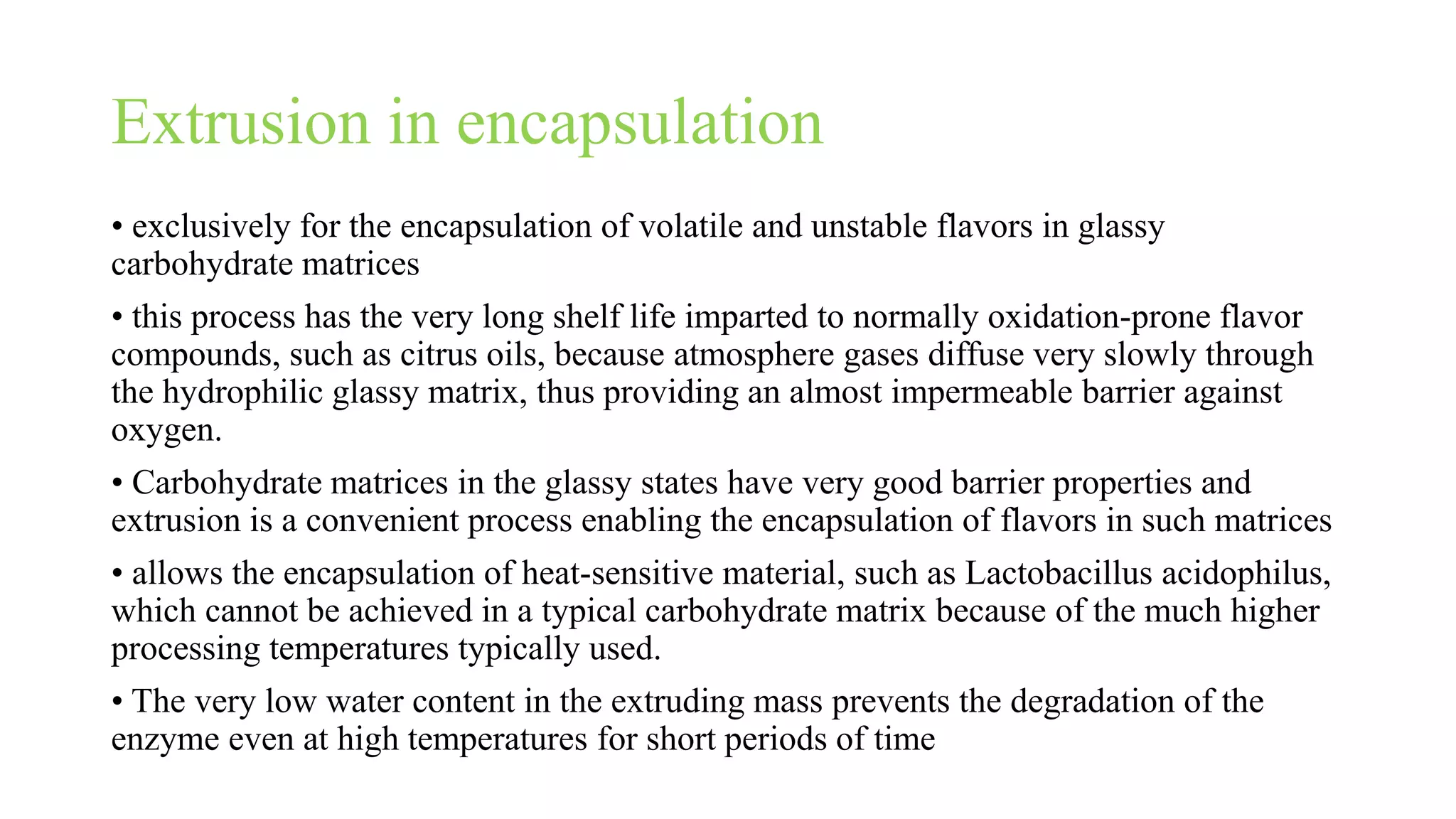 Applications of extrusion in encapsulation technology | PPT