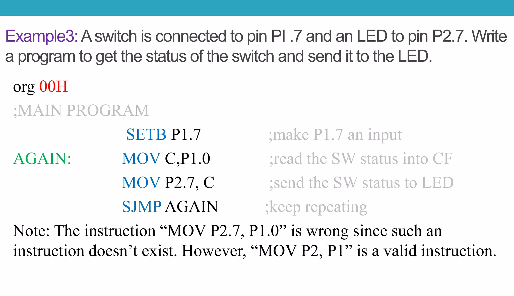 Switches and LEDs interface to the 8051 microcontroller | PPTX