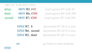 Switches and LEDs interface to the 8051 microcontroller | PPTX