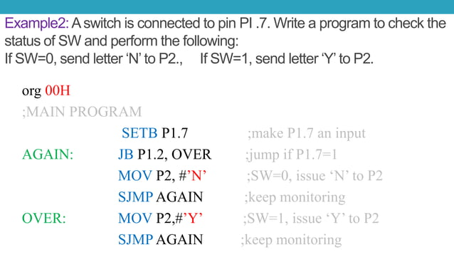 Switches and LEDs interface to the 8051 microcontroller | PPTX ...
