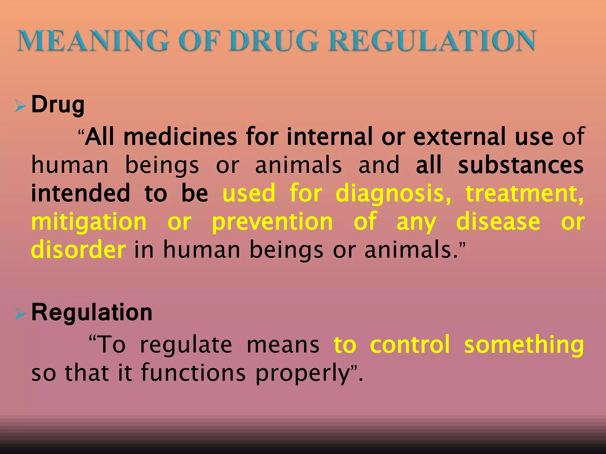 Drug Regulatory Agencies. | PPTX