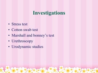 STRESS URINARY INCONTINENCE | PPTX