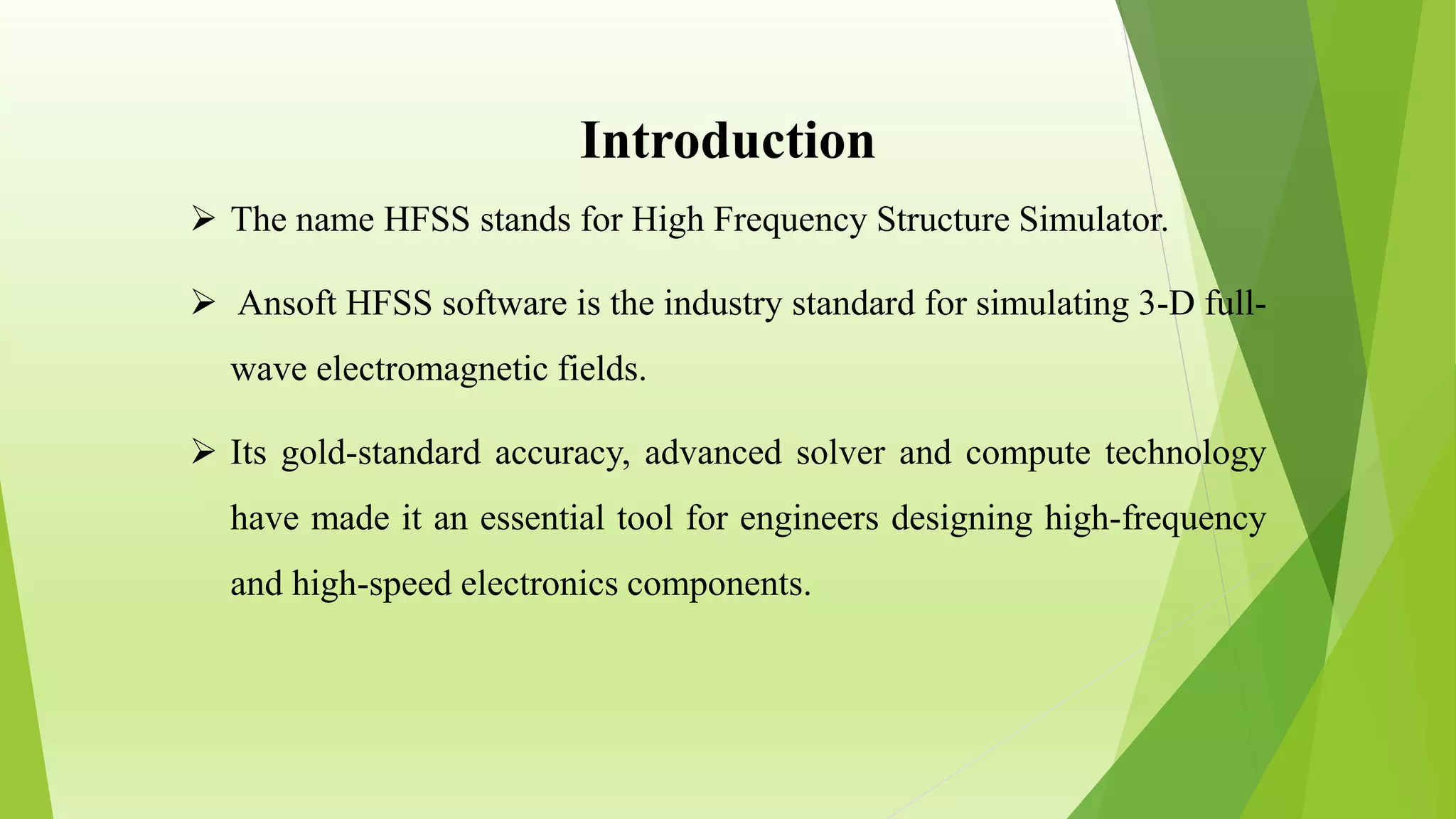 Coaxial feed microstrip patch antenna using HFSS | PPTX