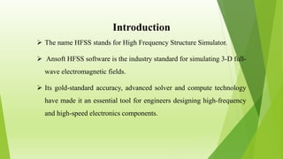 Coaxial feed microstrip patch antenna using HFSS | PPTX | Physics | Science