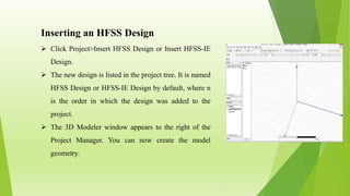 Coaxial feed microstrip patch antenna using HFSS | PPTX
