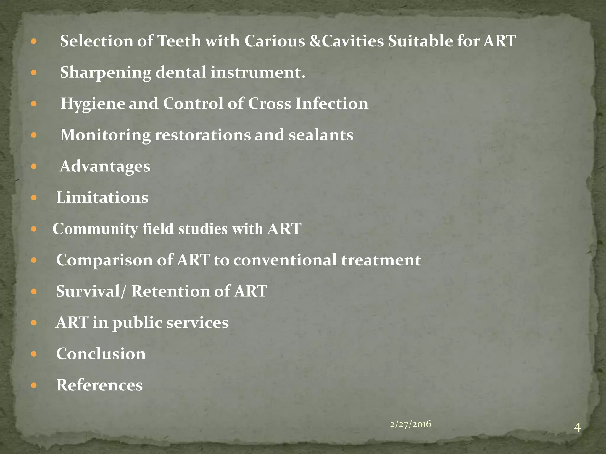 atraumatic restorative treatment | PPTX