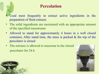 Extraction and phytochemical analysis of medicinal plants | PPT