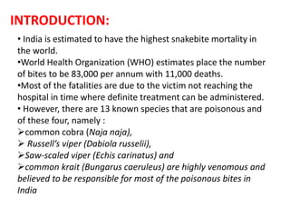 VIPER SNAKE BITE SEMINAR AND ANTIVENOM TREATMENT | PPTX