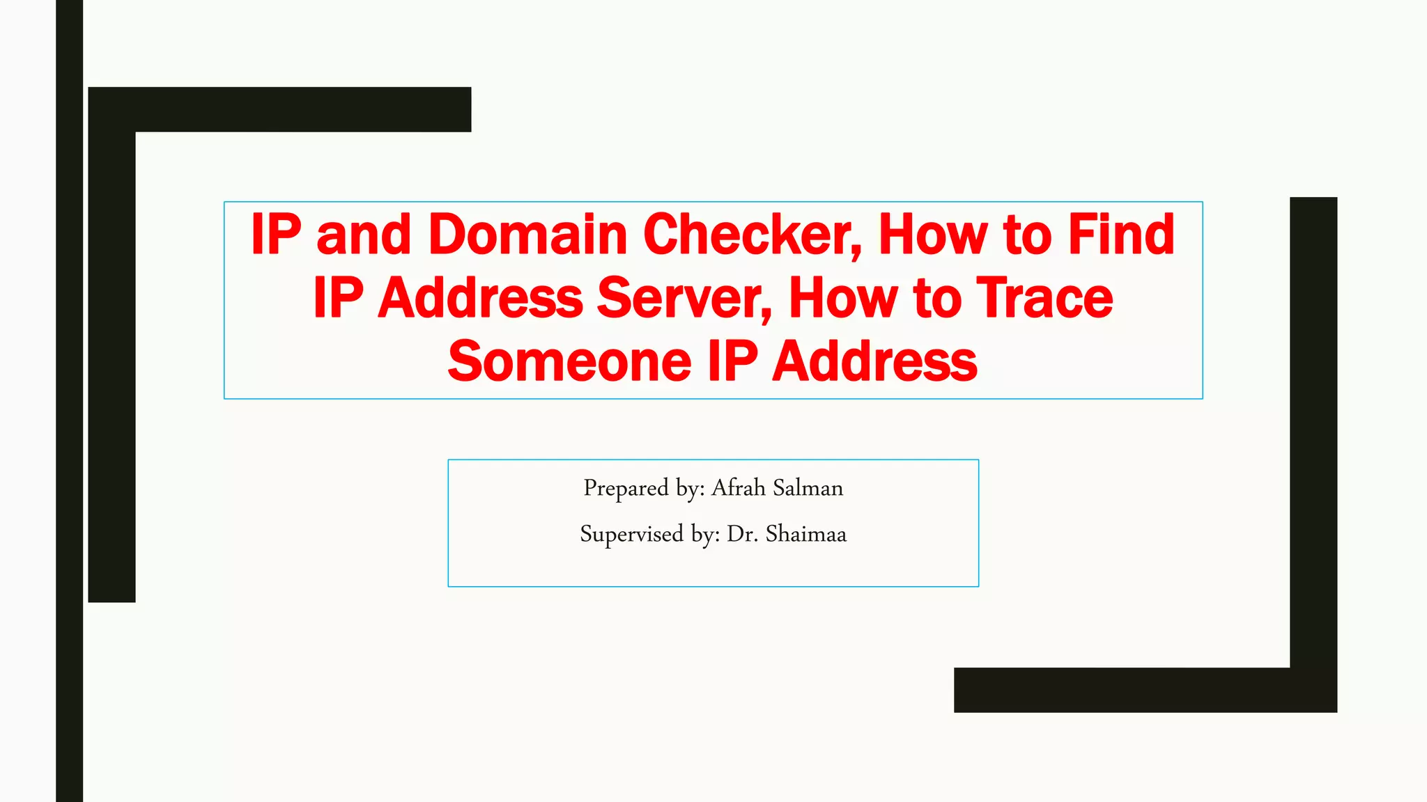 IP address and Domain name | PPT