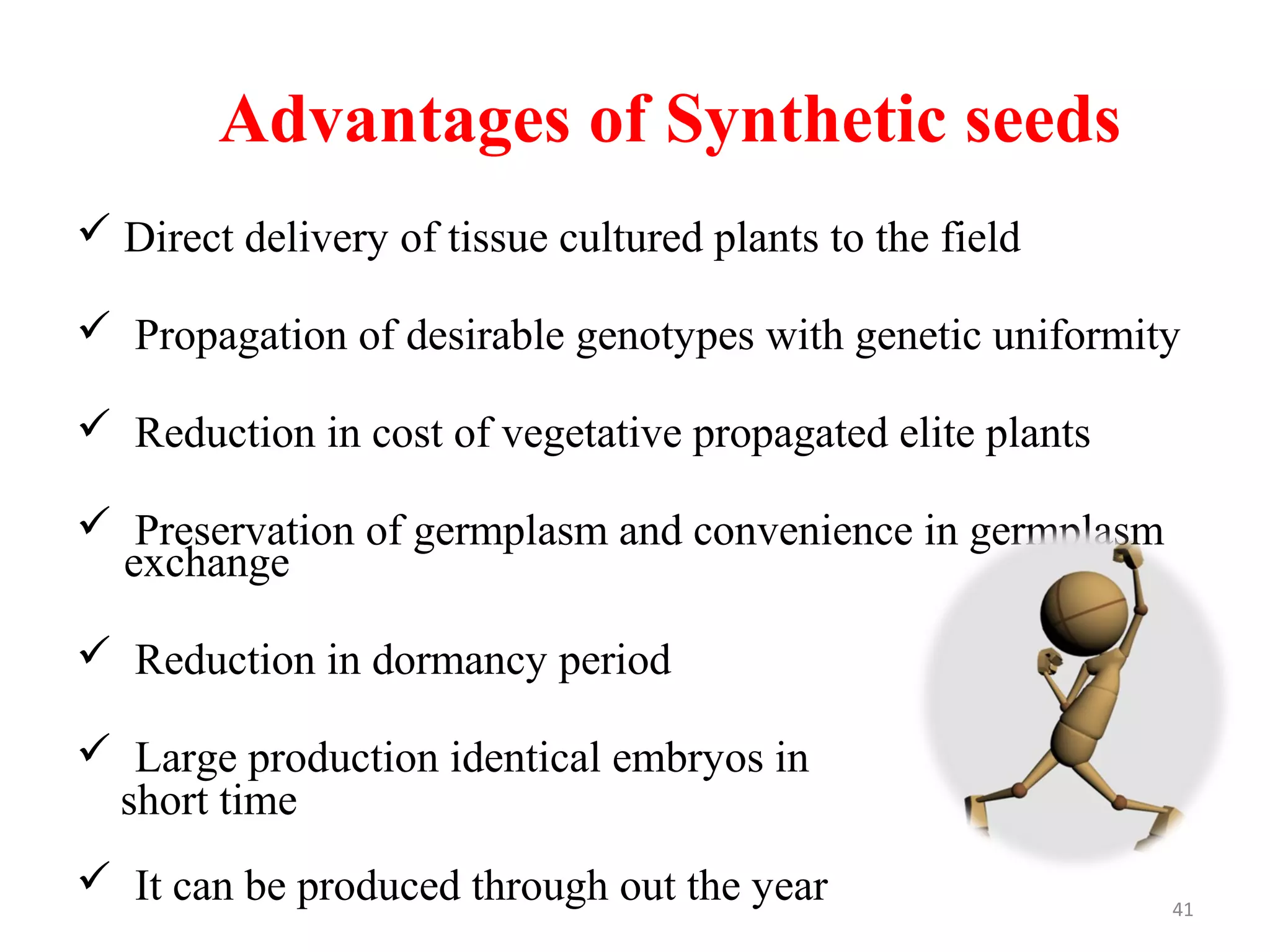 Tissue culture Applications For Genetic Improvement of Crop plants | PPT