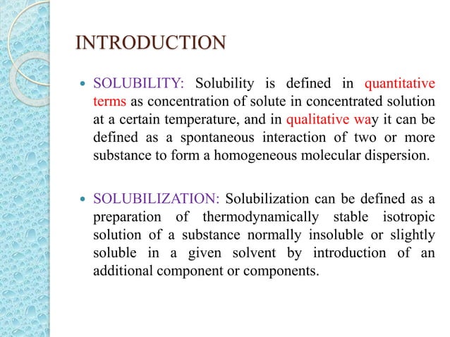 Solubility Enhancement techniques | PPTX | Chemistry | Science