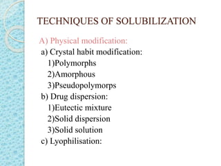 Solubility Enhancement techniques | PPTX