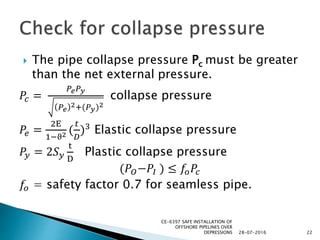 over veiw on desighn of offshore pipelines | PPTX