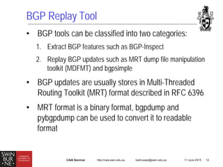 BGP Replay Tool (BRT) V0.1 | PPT