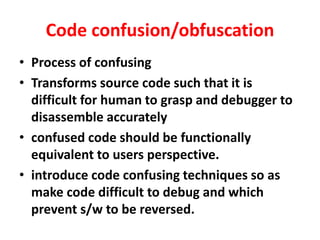 Software Protection Techniques | PPTX