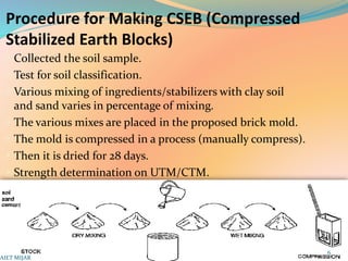 use of stabilized block in housing project | PPTX