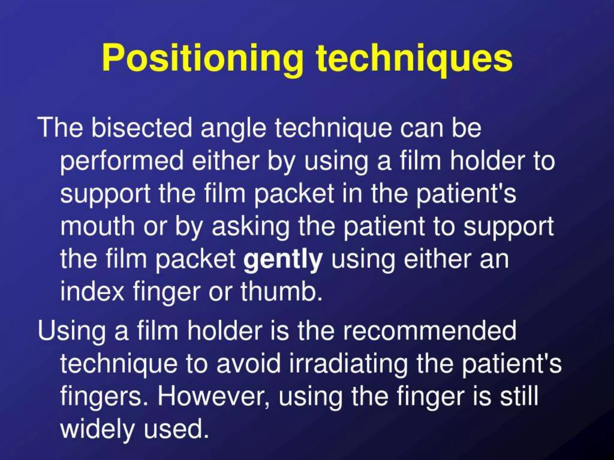 Bisecting angle technique | PPTX