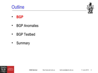 BGP Anomaly Detection | PPT