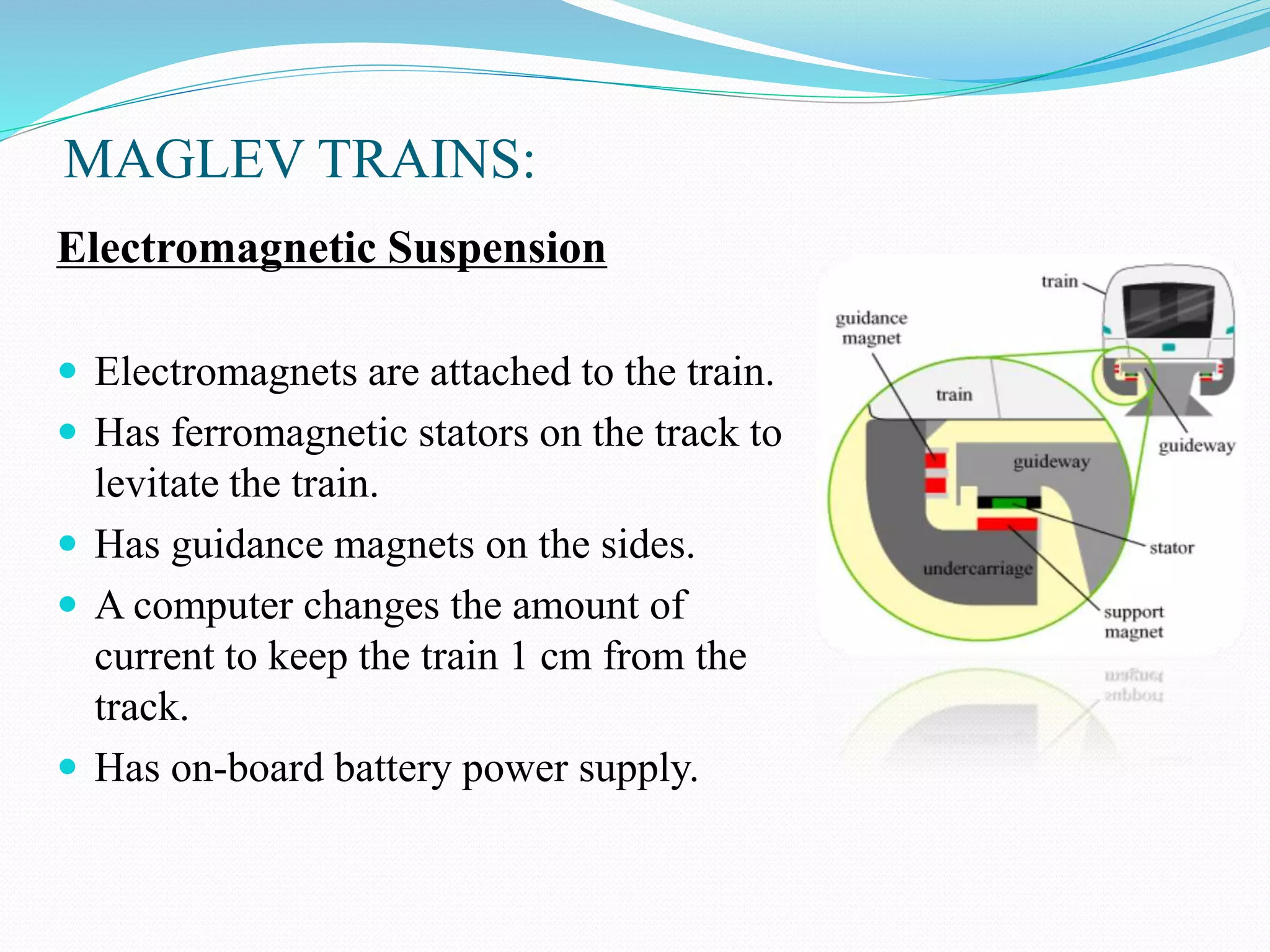 Seminar on Magnetic levitation and its applicaton | PPTX