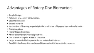 Rotary Disc Bioreactors | PPTX