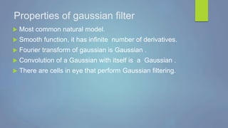 gaussian filter seminar ppt | PPTX