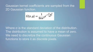 gaussian filter seminar ppt | PPTX