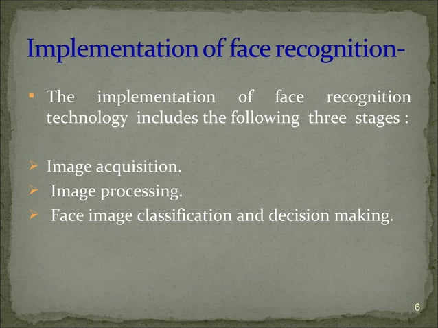 Automatic Attendance system using Facial Recognition | PPT