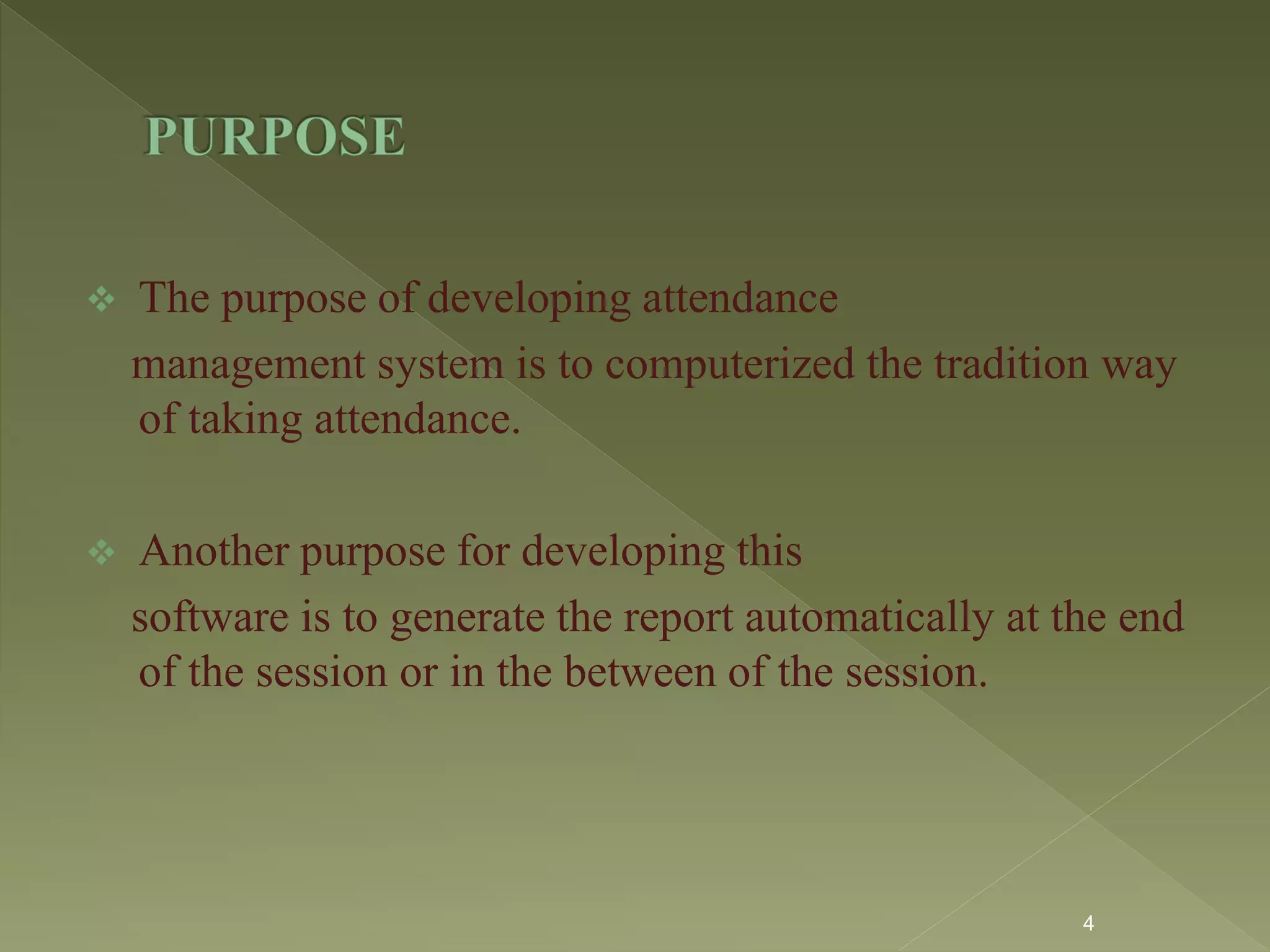 Attendance management system | PPTX