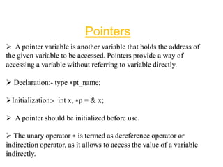 arrays and pointers | PPTX