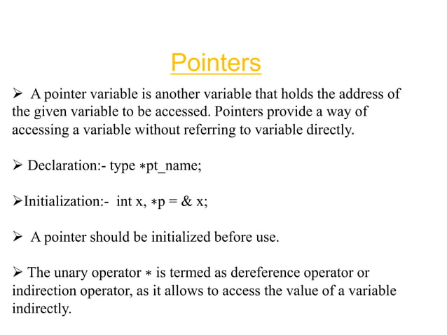 arrays and pointers | PPTX