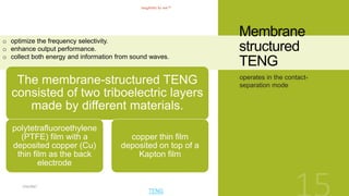 Tribo electric nano generator (TENG) | PPTX