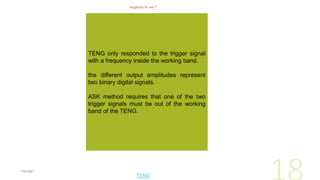 Tribo electric nano generator (TENG) | PPTX