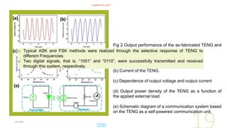 Tribo electric nano generator (TENG) | PPTX