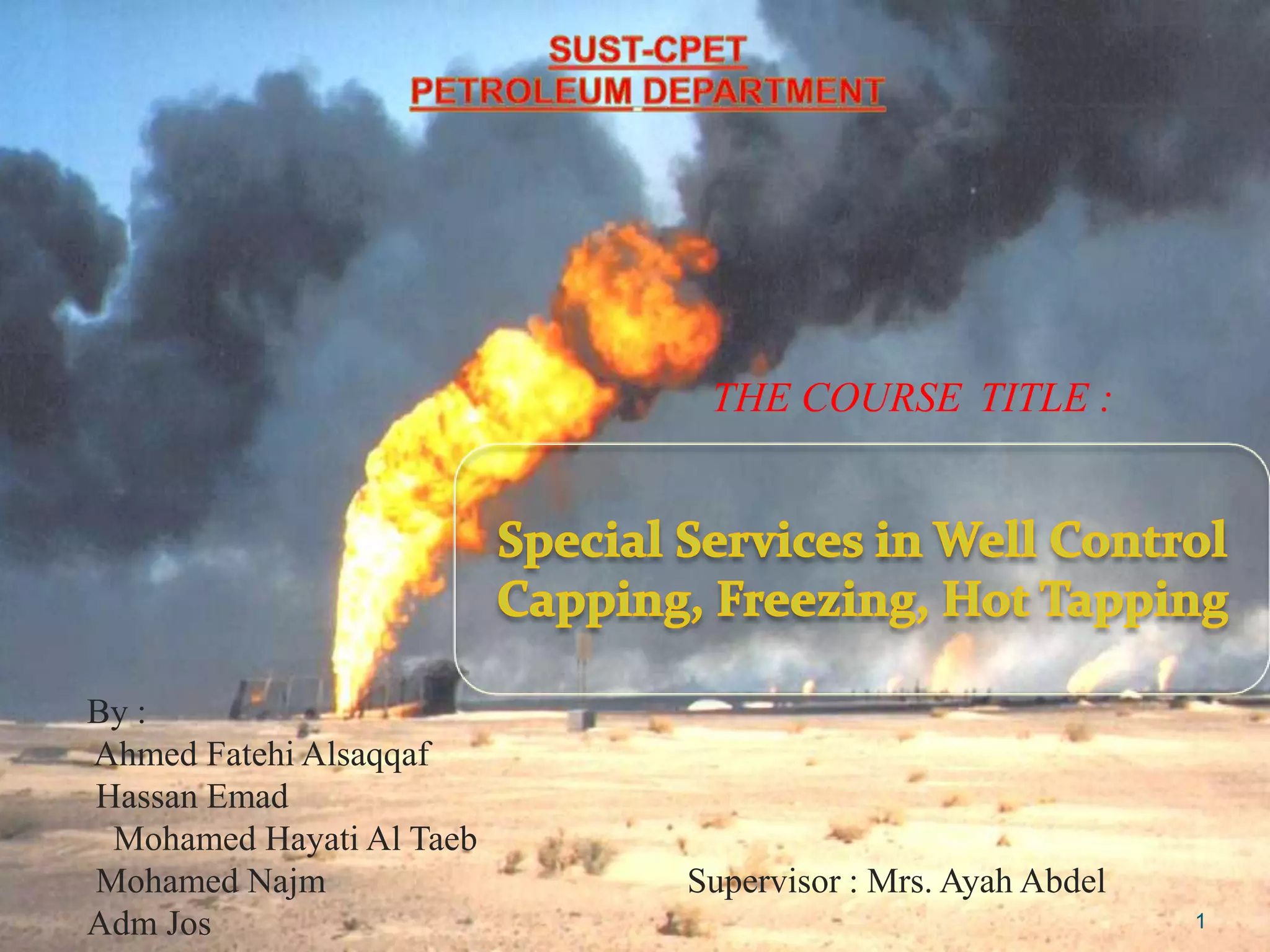 Capping Freezing Hot Tapping | PPTX