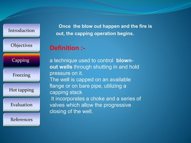 Capping Freezing Hot Tapping | PPT