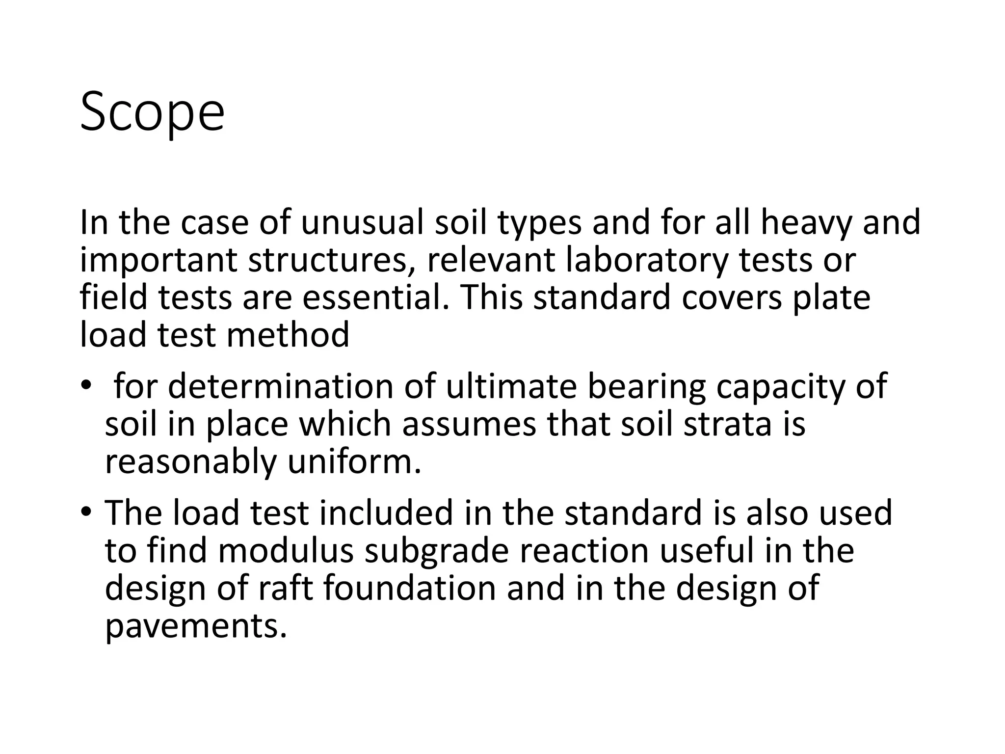 Plate load test and its interpretations | PPTX