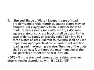 Plate load test and its interpretations | PPTX