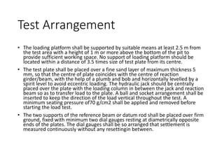 Plate load test and its interpretations | PPTX