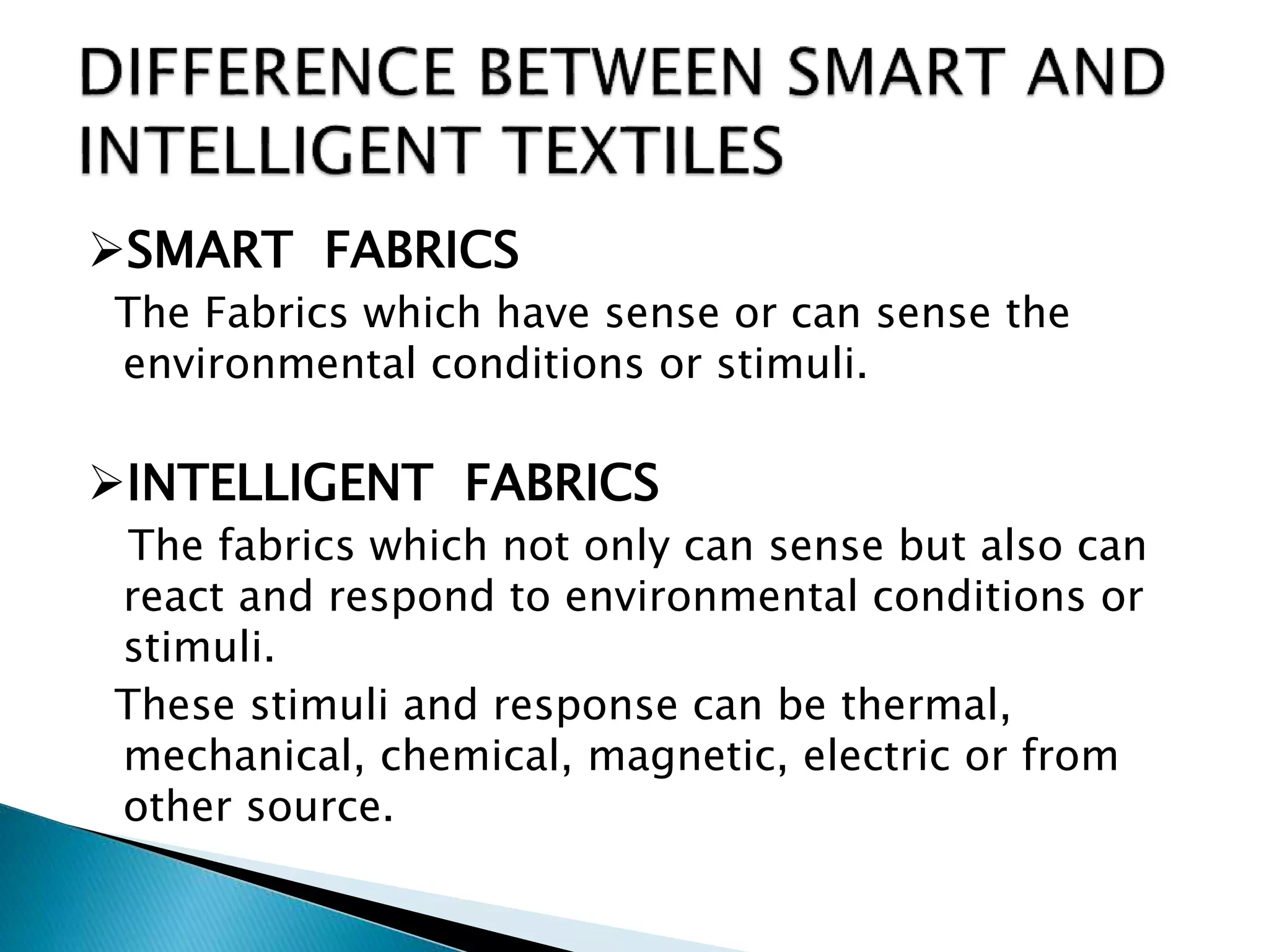 Smart Fabrics by Sunil Bandotra | PPTX