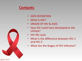 AIDS EPIDEMOLOGY AND MANAGEMENT | PPT
