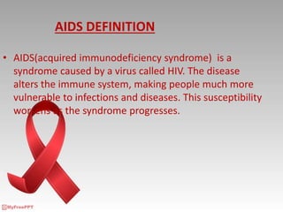 AIDS EPIDEMOLOGY AND MANAGEMENT | PPTX