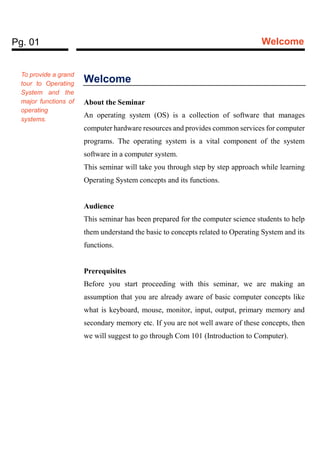 Operating System Seminar By Owonubi Job Sunday | PDF