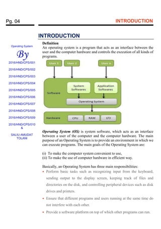 Operating System Seminar By Owonubi Job Sunday | PDF