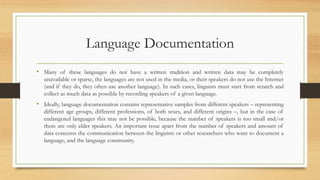 Role of Language Engineering to Preserve Endangered Language | PPT