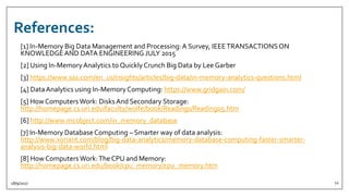 In-Memory Big Data Analytics | PPTX
