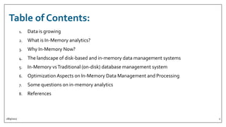 In-Memory Big Data Analytics | PPTX